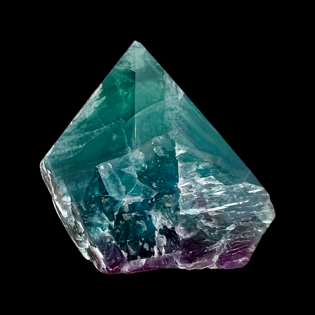 Fluorite Point Cut Base #1430 – Your PRANA Mineral Gallery